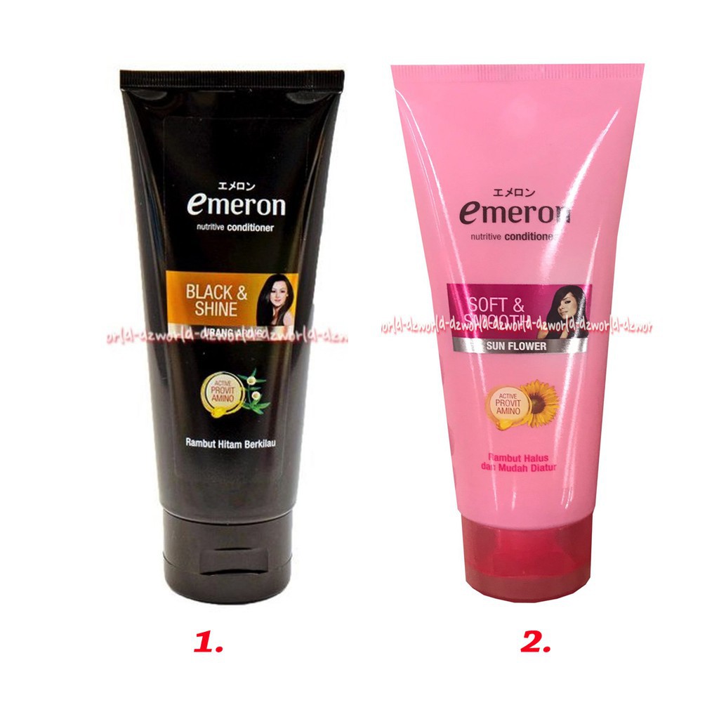 Jual emeron conditioner soft & smooth / black & shine 170ml | Shopee ...