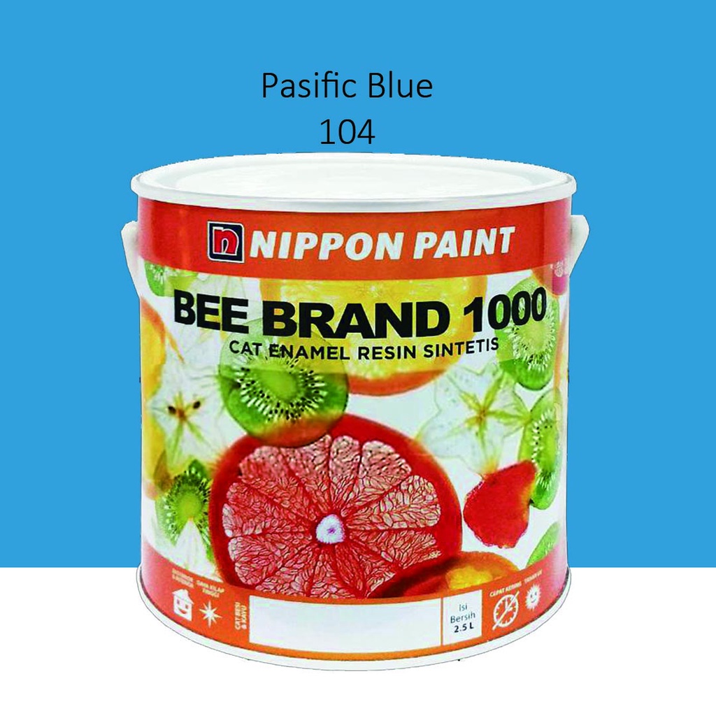 Jual Cat Kayu Besi BEE BRAND 1000 Nippon Paint 0.9 Lt - Pasific Blue ...