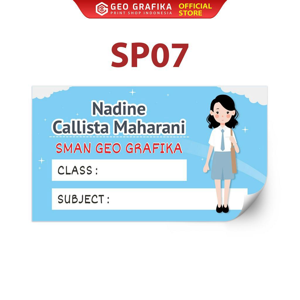 Jual Stiker Label Buku Pelajaran Custom Free Desain isi 40 pcs | Shopee Indonesia