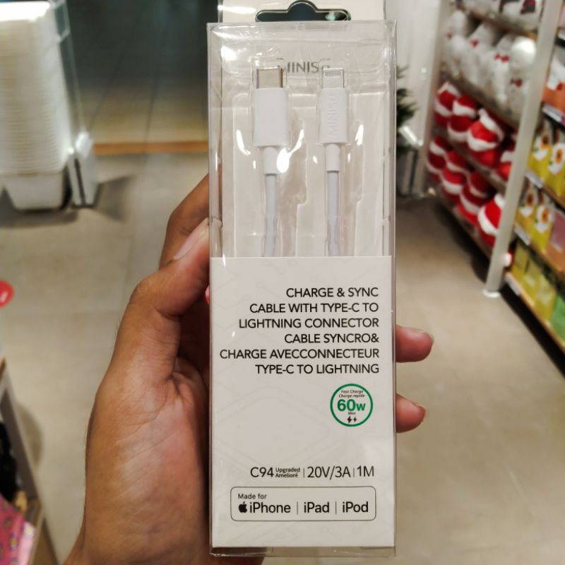Jual Fast Charge TYPE - C TO LIGHTNING Cable Miniso | Shopee Indonesia