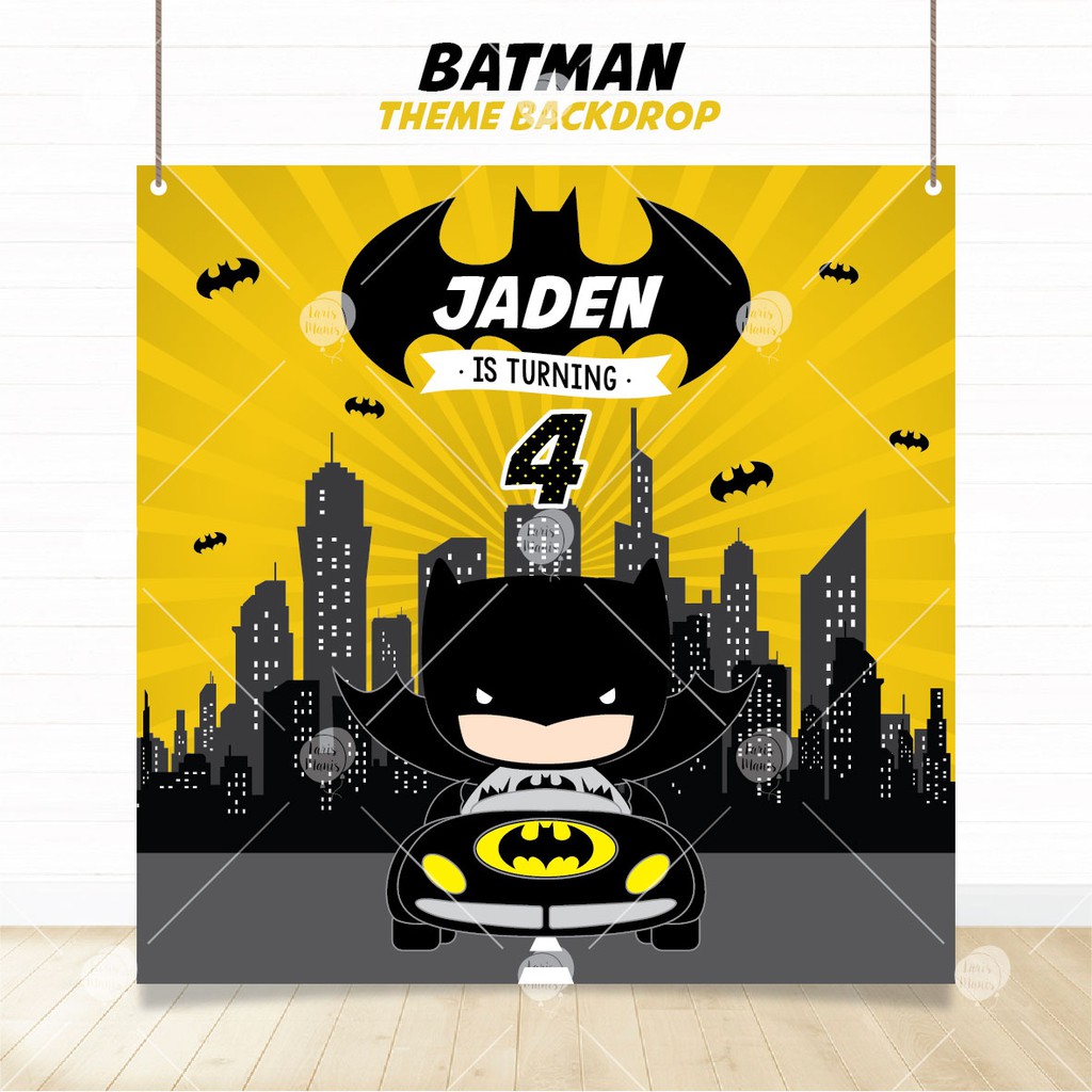 Jual Backdrop / Banner / Spanduk Ultah Ulang Tahun Tema BATMAN | Shopee ...