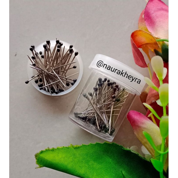 Jual Jarum pentul mini 50 pc / pins hijab ( silver, warna warni, putih ...