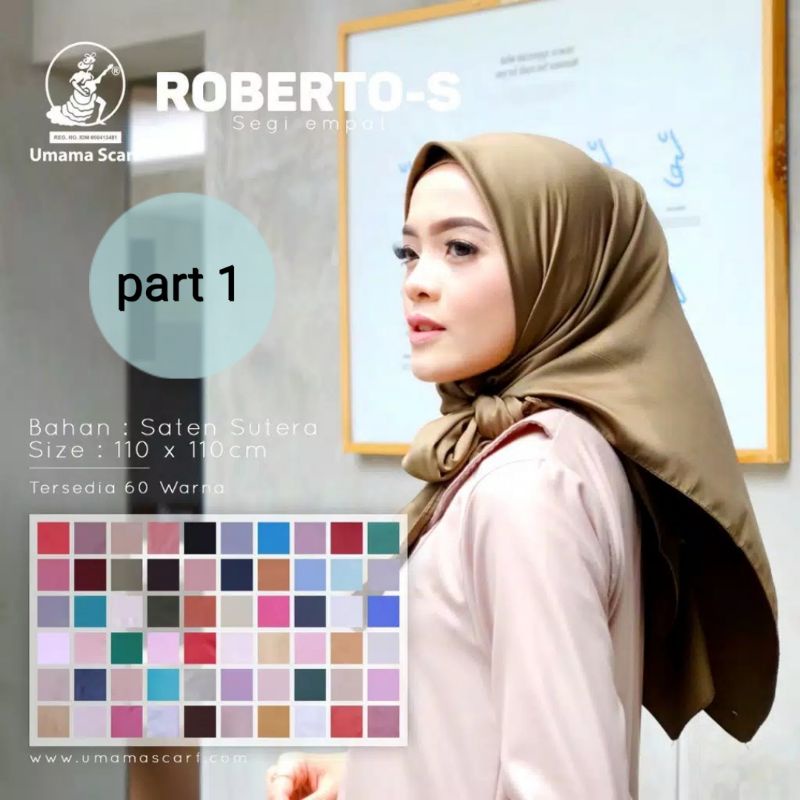 Jual ROBERTO Umama Satin Jilbab Hijab POLOS | Shopee Indonesia