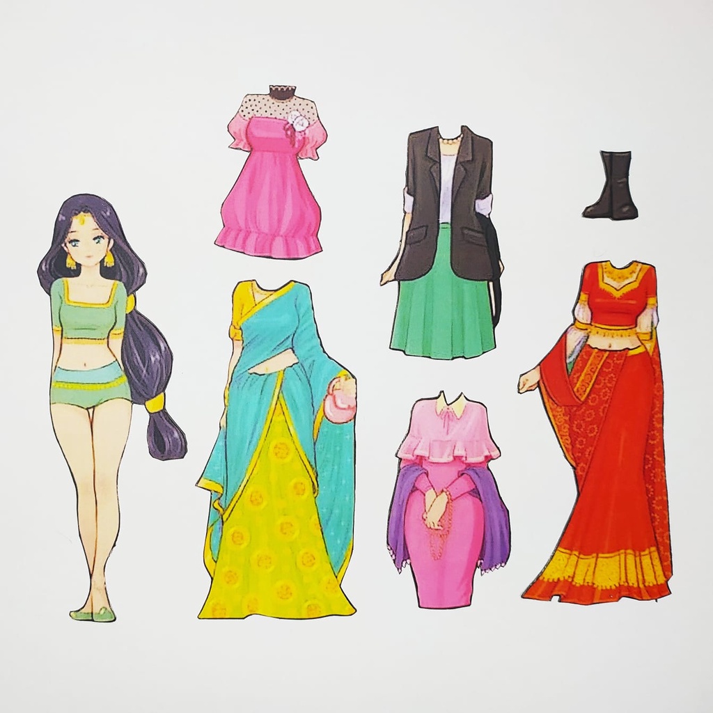 Jual Busy Page Bp Bpan Orang Mainan Anak Edukasi Paper Doll Bongkar ...