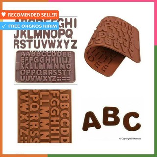 Jual CETAKAN COKELAT ATAU FONDANT ALPHABET ABC HURUF BESAR SILICONE ...