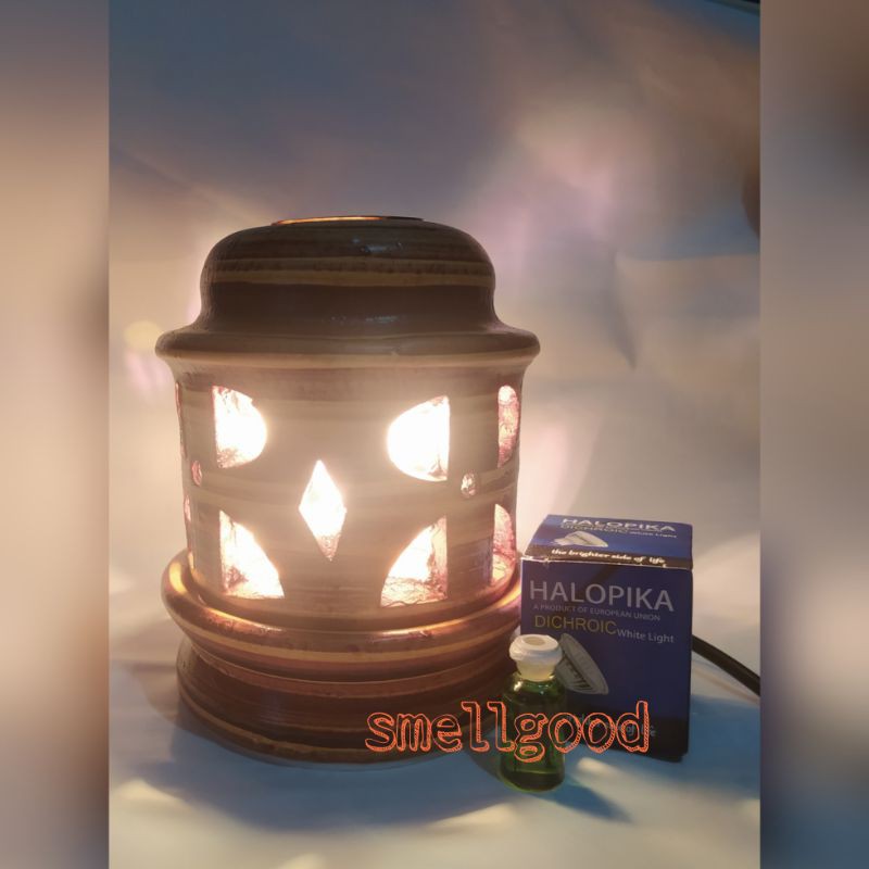 Jual Lampu Gerabah Unik Artistik Lampu Meja Hias Pemanas Aromaterapi ...