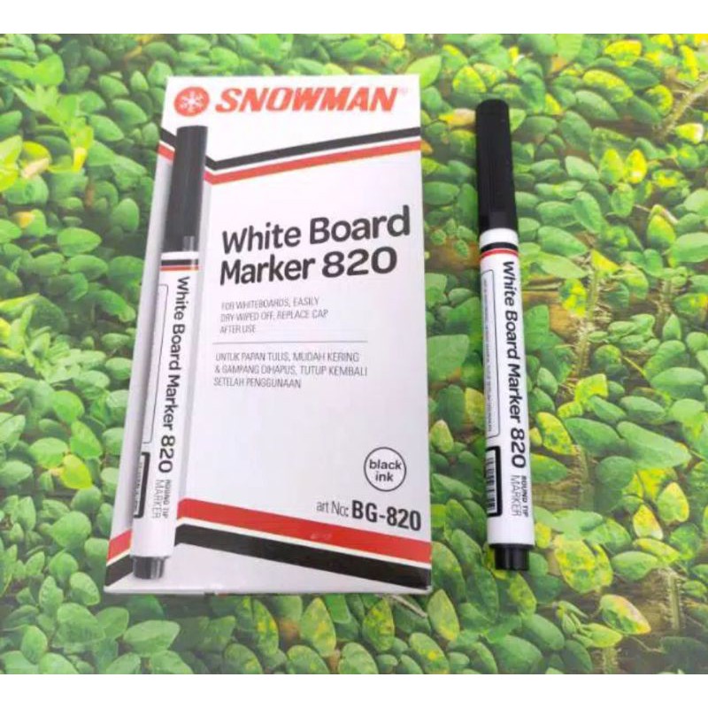 Jual Spidol whiteboard snowman kecil 820/ white board marker/wipe clean ...
