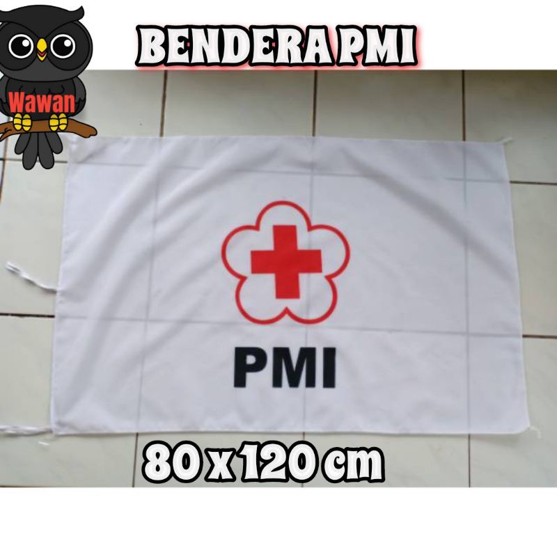Jual BENDERA PMI , ukuran 80x120cm bendera palang merah indonesia ...