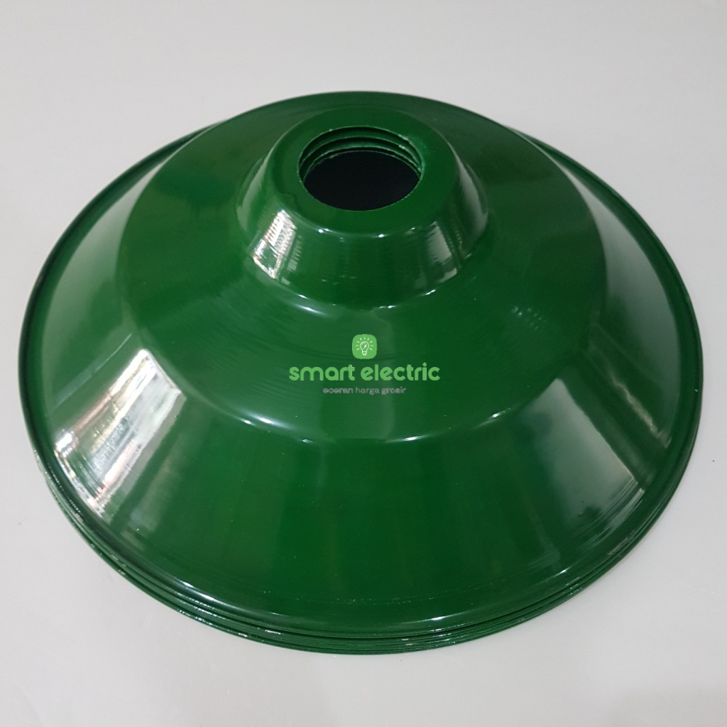 Jual Kap Lampu Hijau Gantung Jalan WD Fitting E27 Sarang Lampu Besi Murah | Shopee Indonesia