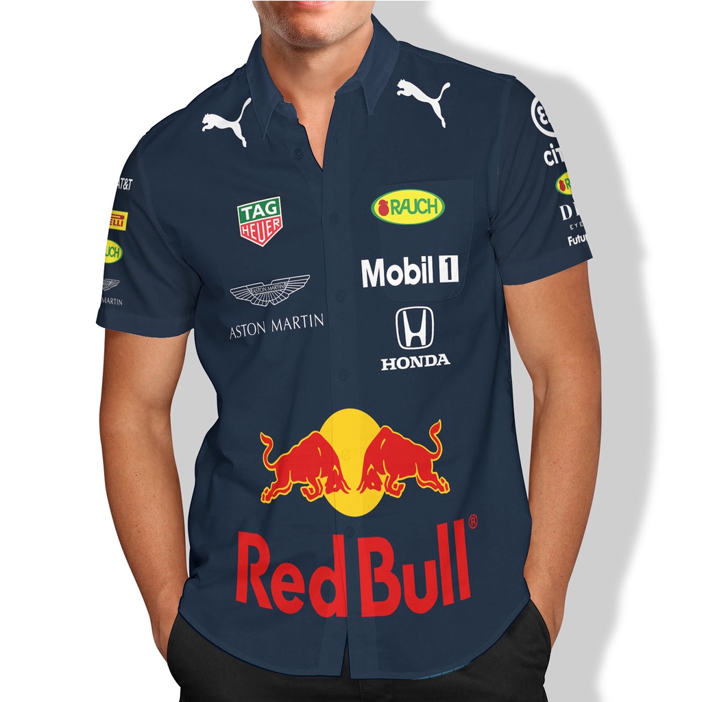 Jual Baju Kemeja F1 Redbull Racing Team Formula One Lengan Pendek 2021 ...