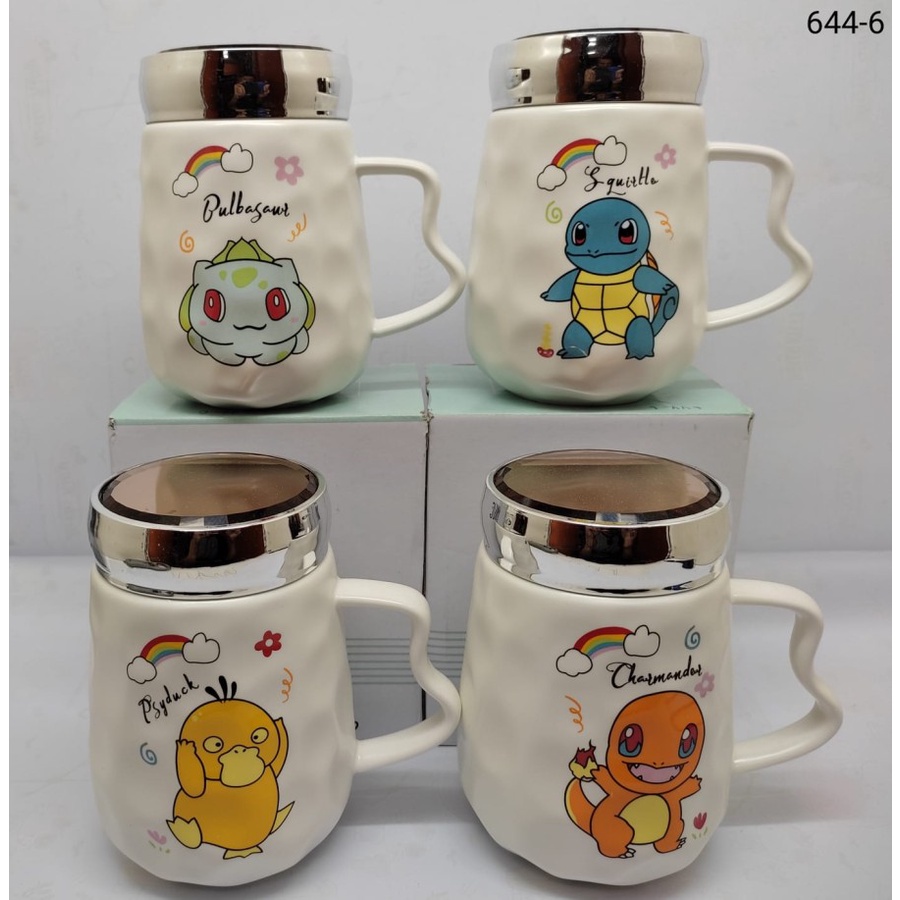 Jual Mug Keramik, Gelas Pokemon Bulbasaur Squirtle PsyDuck Charmander ...