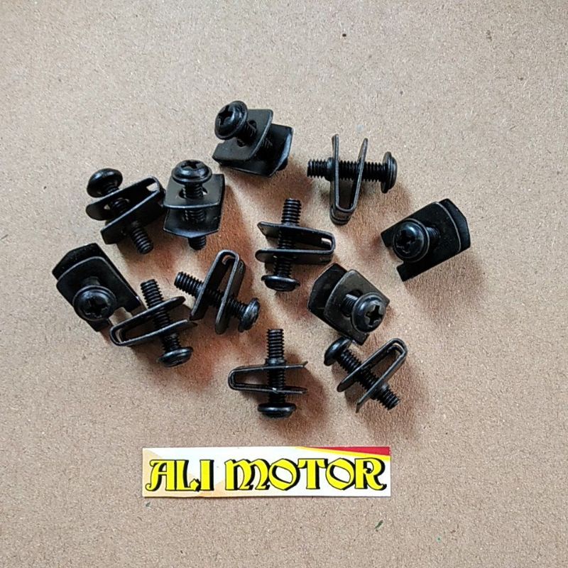 Jual Baut sekrup + klip drat halus tebeng supra supra 125 karisma fit ...