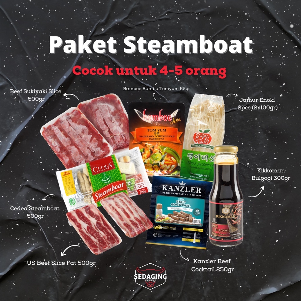 Jual Paket Steamboat Suki / Paket Sukiyaki Beef Slice HEMAT (4-5 orang ...