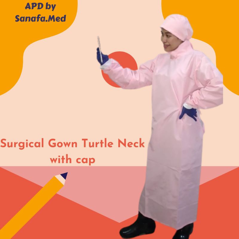 Jual APD GOWN plus TOPI TURTLE NECK TASLAN | Shopee Indonesia