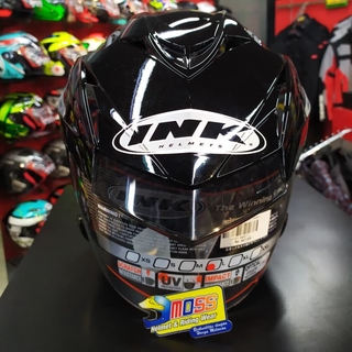 Jual Helm INK T1 R Solid Black Hitam Glossy | Halfface | Double Visor ...