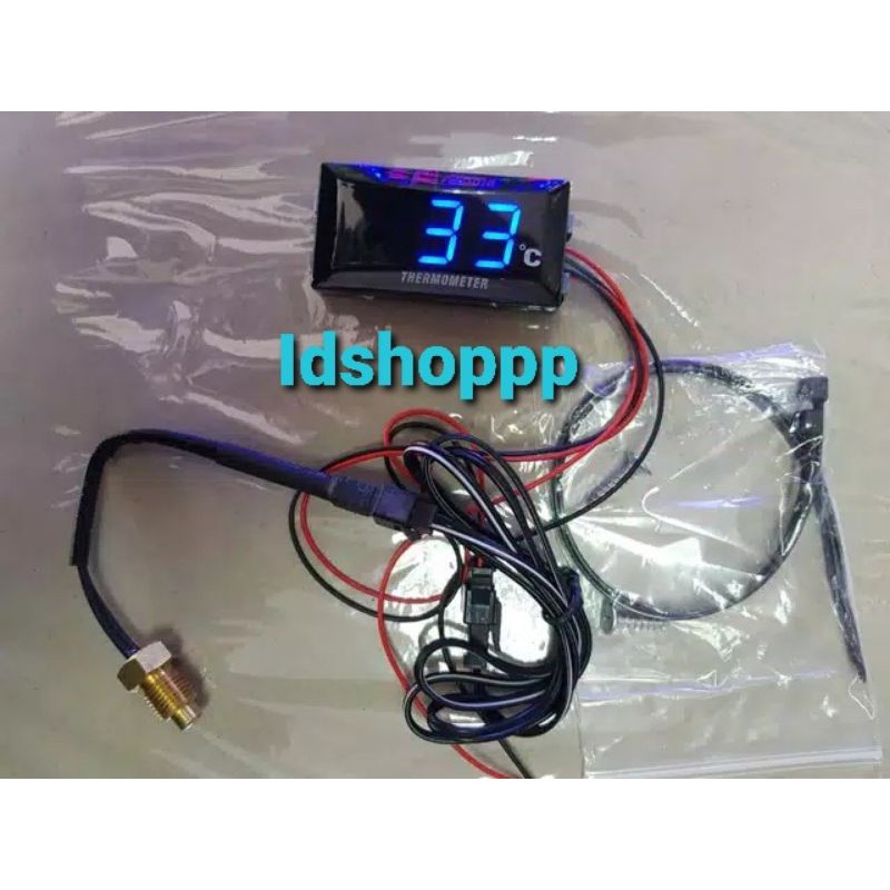 Jual Voltmeter Termometer Thermometer/ Hygrometer Digital untuk Motor ...
