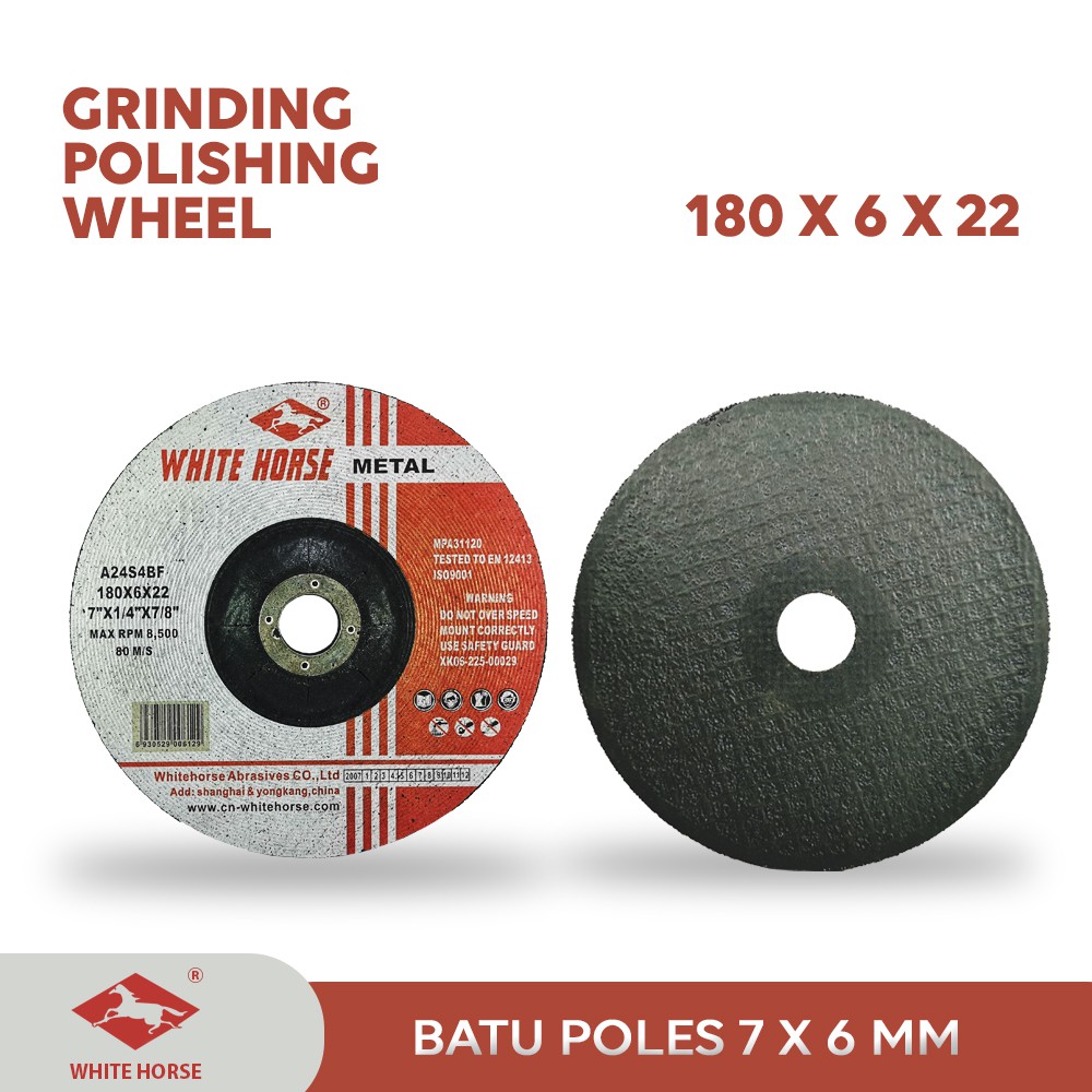 Jual Batu Gerinda 7 Inch Poles Mata Gerinda White Horse (Isi 10 Pcs/Box ...