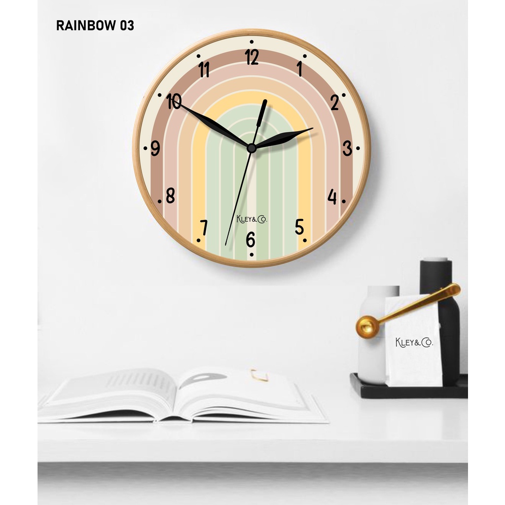 Jual JAM DINDING KAYU / SWEEP MOVEMENT / JAM DINDING AESTHETIC / JAM ...