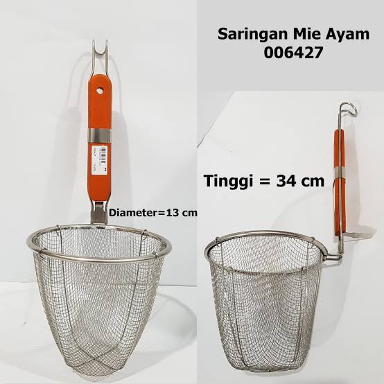 Jual Saringan Mie Ayam Kocok Saringan Masak Dapur Gagang Kayu Saringan ...
