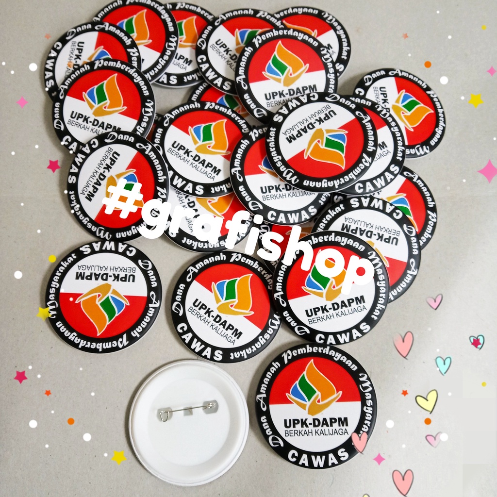 Jual Pin Peniti Custom ukuran 5,8cm / Pin Bross ukuran 5,8 cm desain ...