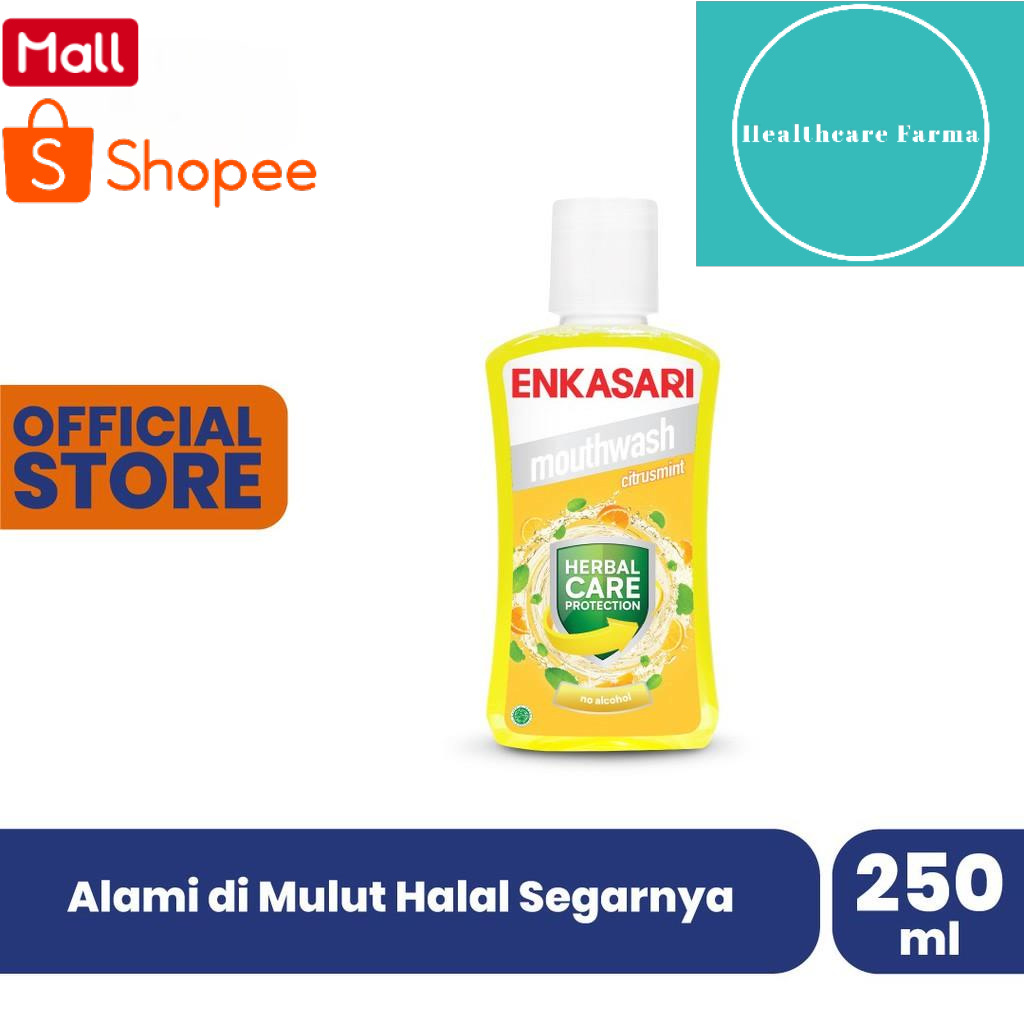 Jual Enkasari Mouthwash Citrusmint 250 ml | Shopee Indonesia