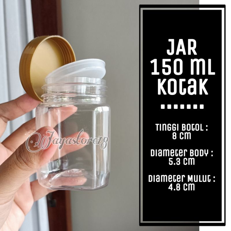 Jual JAR 150ML KOTAK botol sambal KHUSUS GOSEND GRAB BOTOL diameter ...