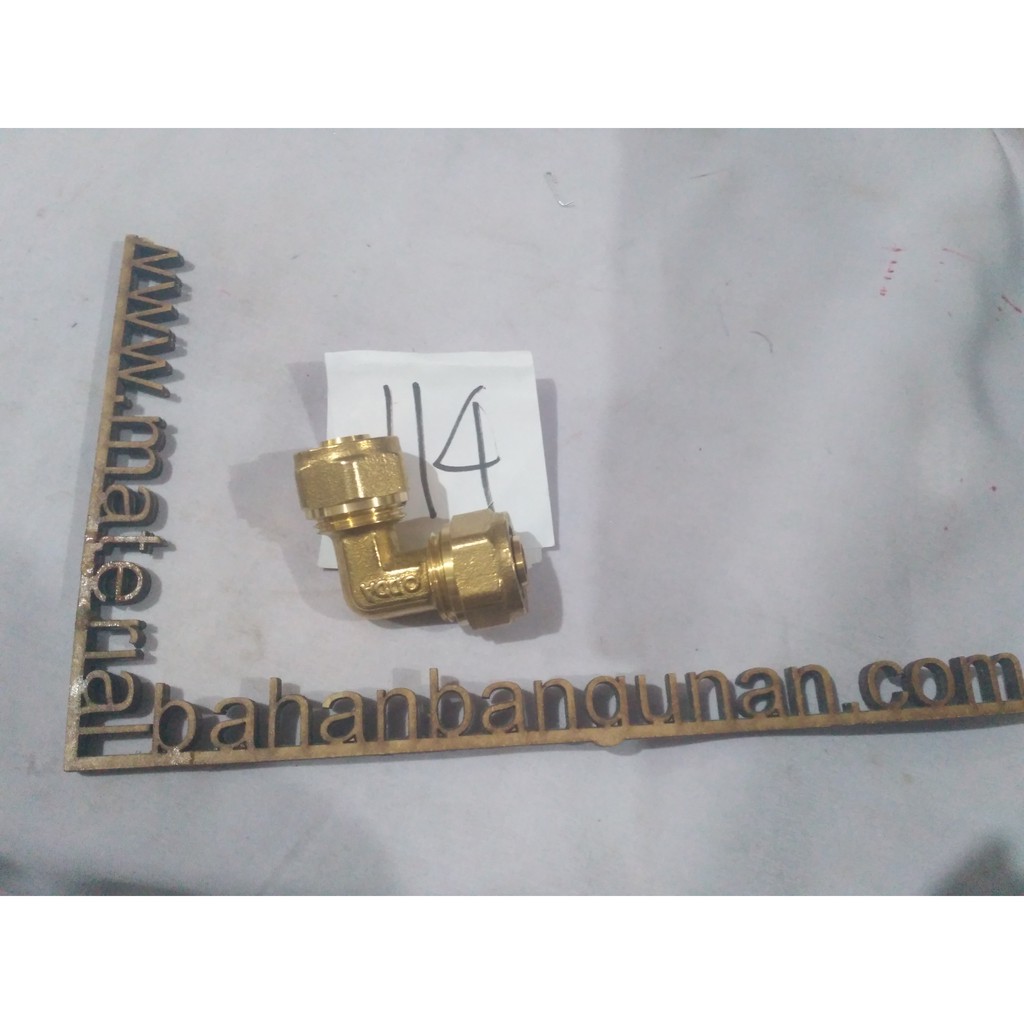 Jual female elbow 1/2 inch onda knee kenie fitting air panas kuningan sambungan knie drat dalam ...