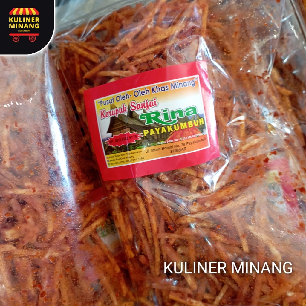 Jual Sanjai lidi Tunjuak Kripik Kerupuk Krupuk Keripik Rina All Varian ...