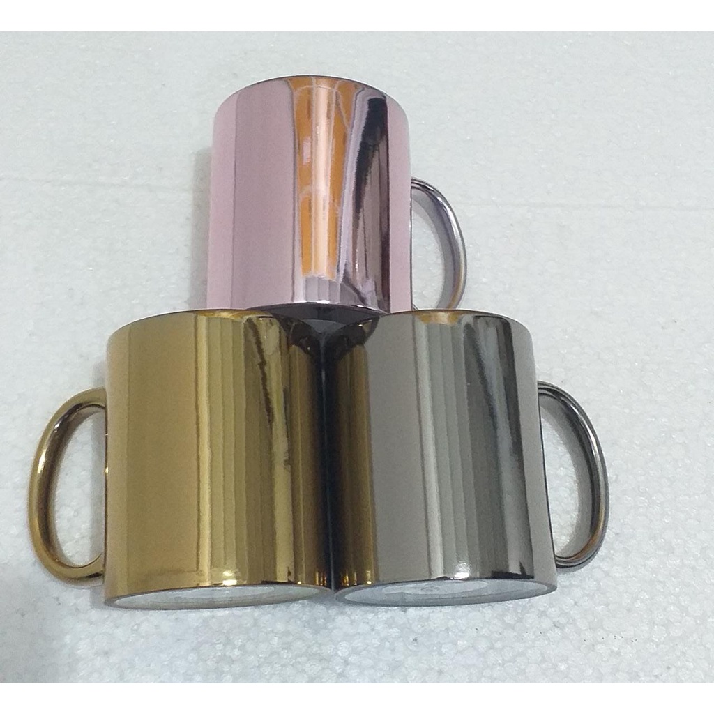 Jual GMM-11 / Souvenir Mug Chrome Custom Teks dan Gambar Hitam ( Siluet ...