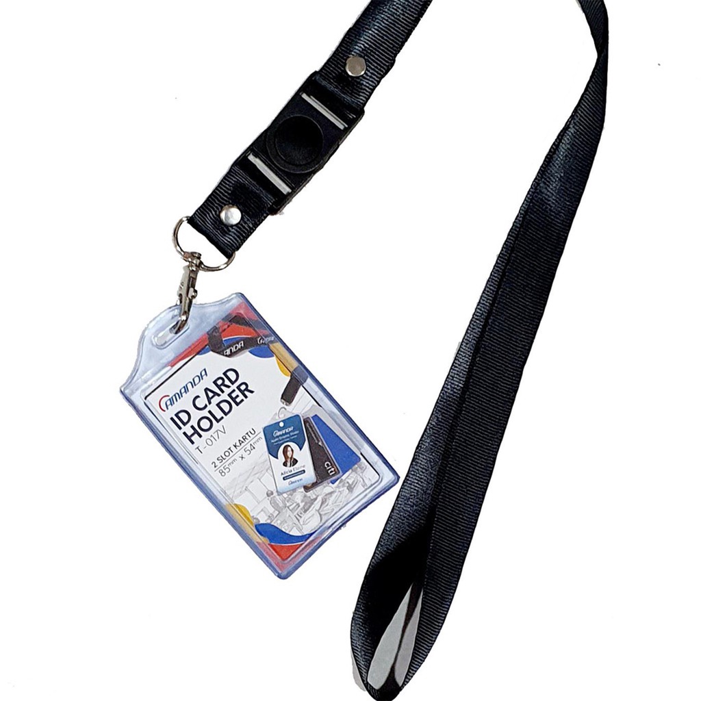 Jual HOLDER ID CARD NAME TAG TEMPAT KARTU TALI LANYARD POLOS BISA UNTUK ...