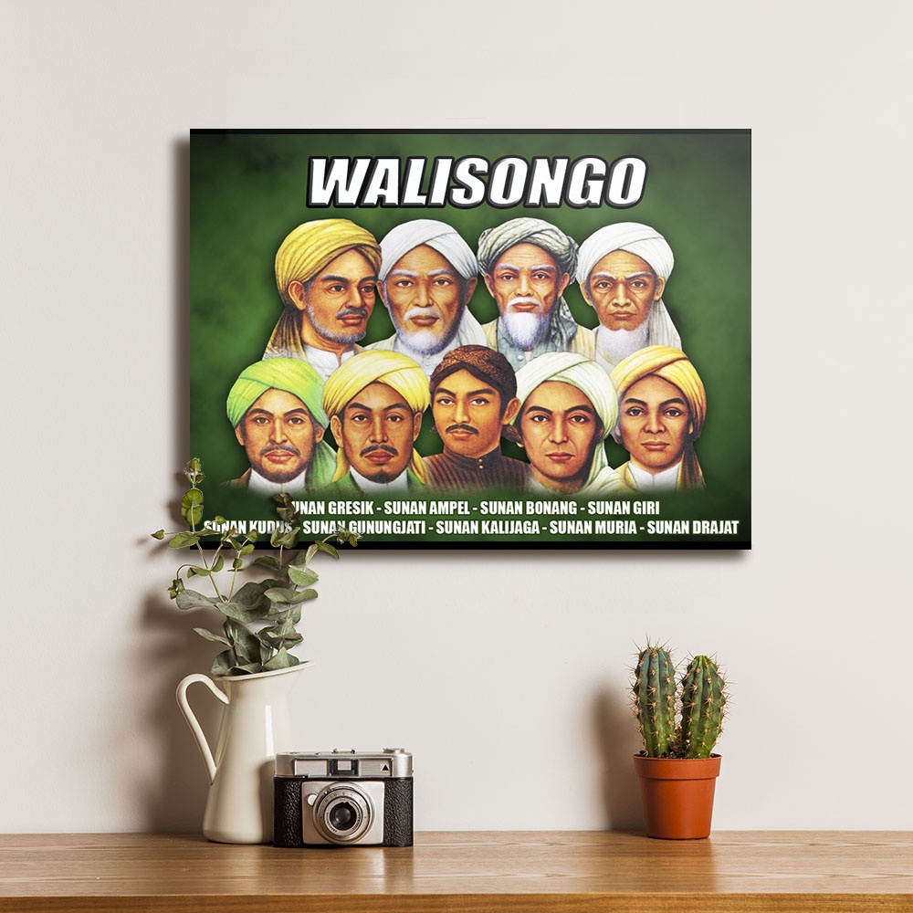 Jual Poster Walisongo Wali Songo Dekorasi Kayu Hiasan Dinding ...