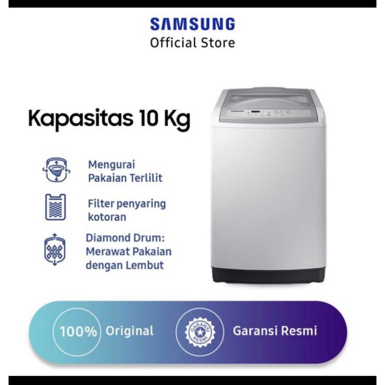 Jual mesin cuci samsung 10 kg WA10M5120 garansi resmi kapasitas besar ...