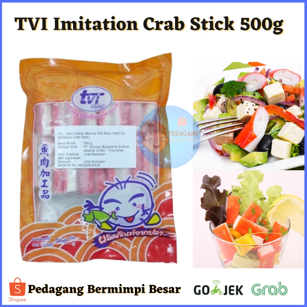 Jual TVI Imitation Crab Stick 500g/ Ikan Olahan Bentuk Stik Kepiting ...