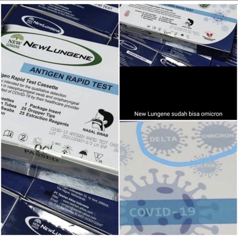 Jual RAPID TEST ANTIGEN NEW LUNGENE INDONESIA ISI 25PCS (METODE COLOK ...