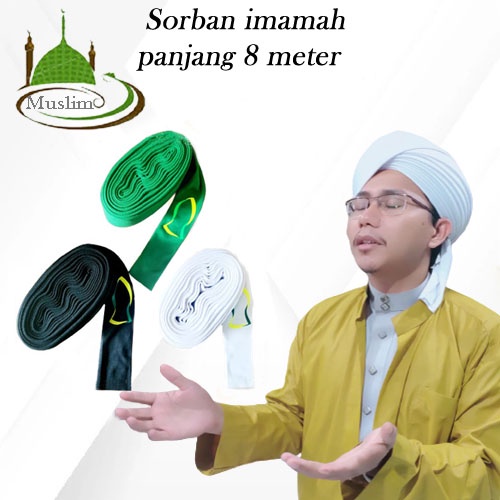 Jual SORBAN IMAMAH PANJANG 8 METER IMAMAH PUTIH TERMURAH SORBAN IMAMAH ...