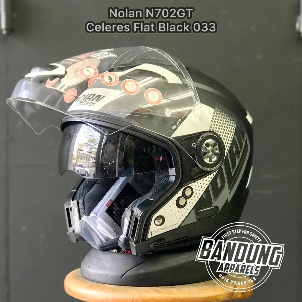 Jual Helm Motor Full Face Half Face Nolan N702gt Celeres N70-2GT Flat ...