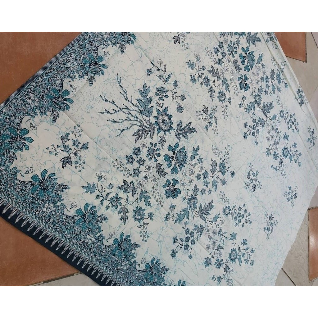 Jual Kain batik solo akar bunga rambat biru abu | Shopee Indonesia