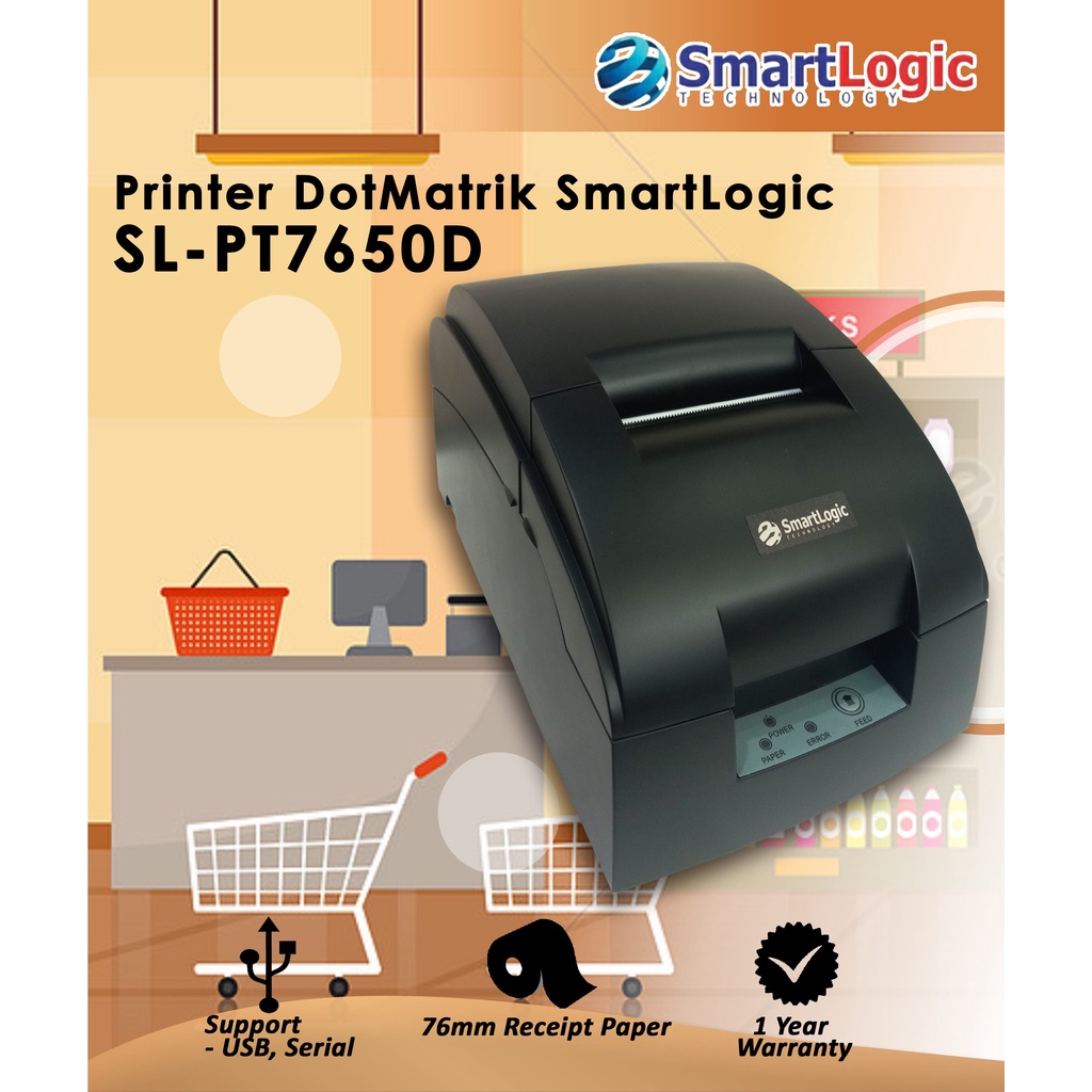 Jual SMARTLOGIC SLPT-7650D | Printer DOT MATRIX | Cetak Struk kertas ...