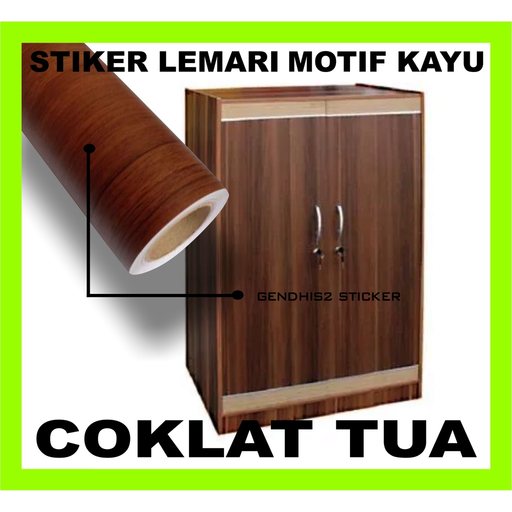 Jual Stiker Lemari / Stiker Meja Motif Kayu Coklat Tua | Shopee Indonesia
