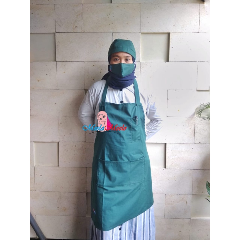 Jual Hairnet kain katun/penutup kepala /apron barista/masker kain murah ...