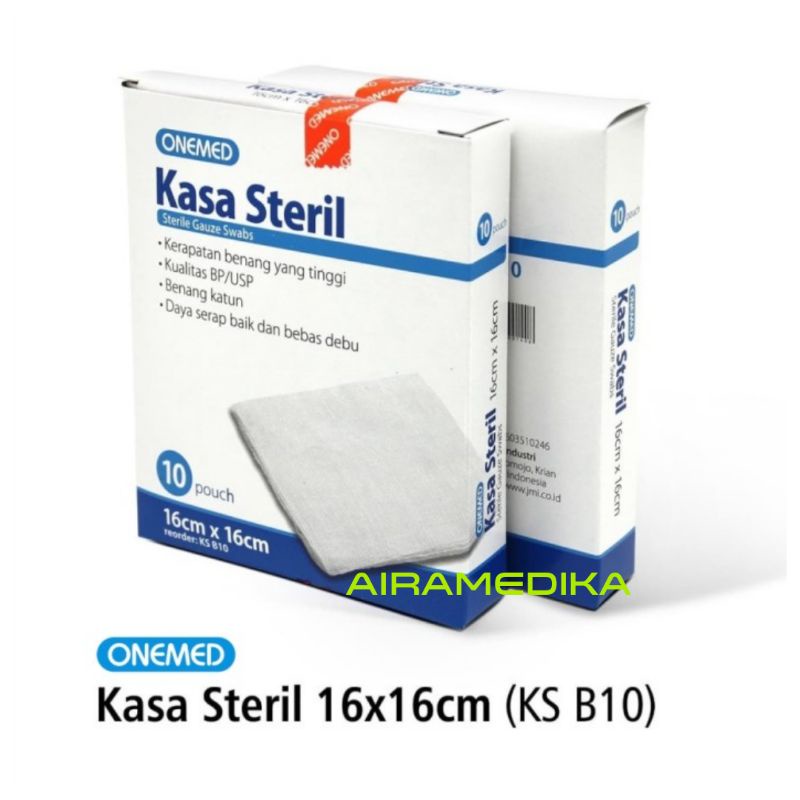 Jual Kasa Steril 16x16cm Onemed Box isi 10 pcs KS-B10 / Kasa Steril ...