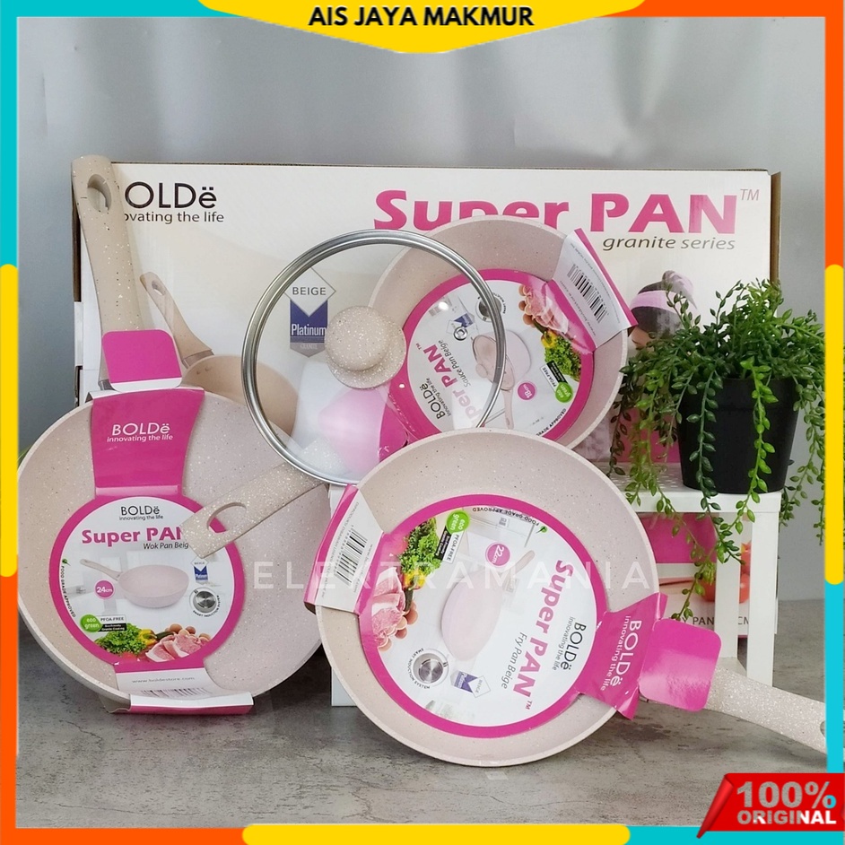 Jual SUPER PAN BOLDE |Panci Granite Ceramic Cookware Set|SUPERPAN|Free ...
