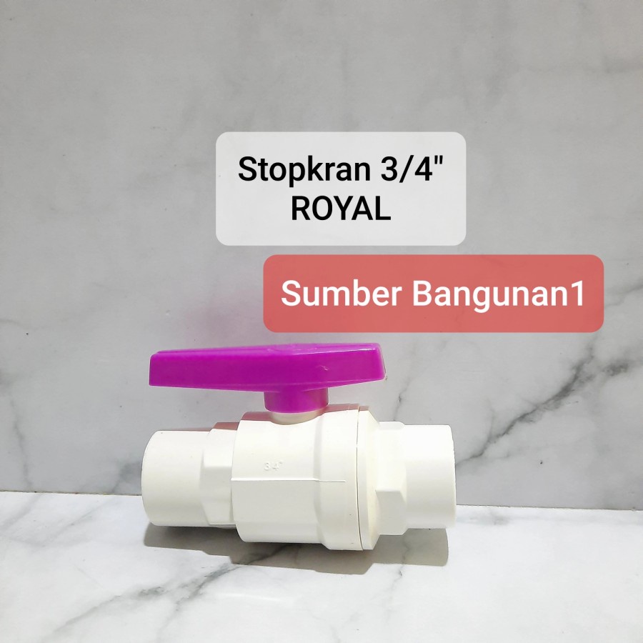 Jual Ball Valve 3/4" Royal Stop Kran 3/4 inc inch stopkran keran pipa pralon air | Shopee Indonesia