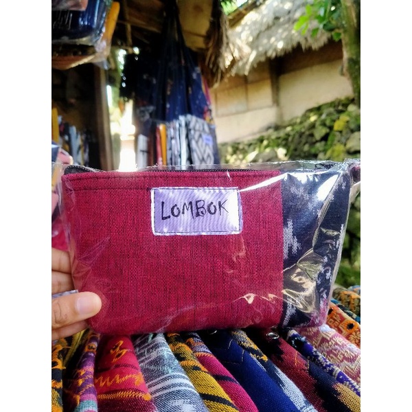 Jual DOMPET MINI POUCH MAKE UP BAHAN TENUN || OLEH OLEH KHAS LOMBOK ...