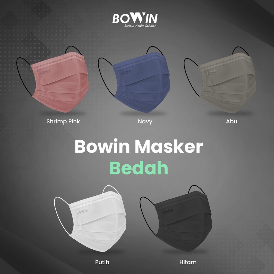 Jual Bowin Masker Bedah BFE PFE 99% Masker Medis Surgical Disposable ...