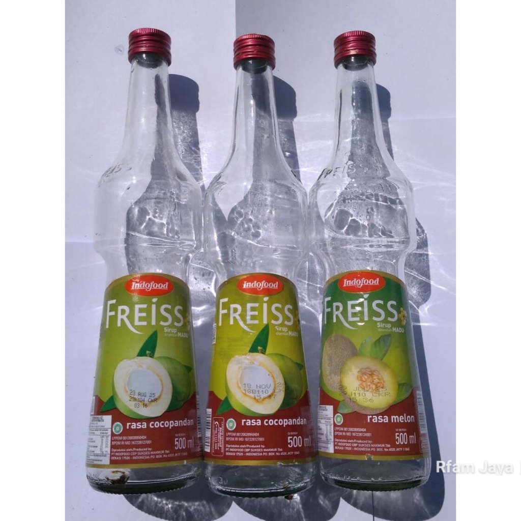 Jual BOTOL BEKAS SYRUP INDOFOOD UNTUK BAHAN GELAS ASESORIS SOUVERNIR ...