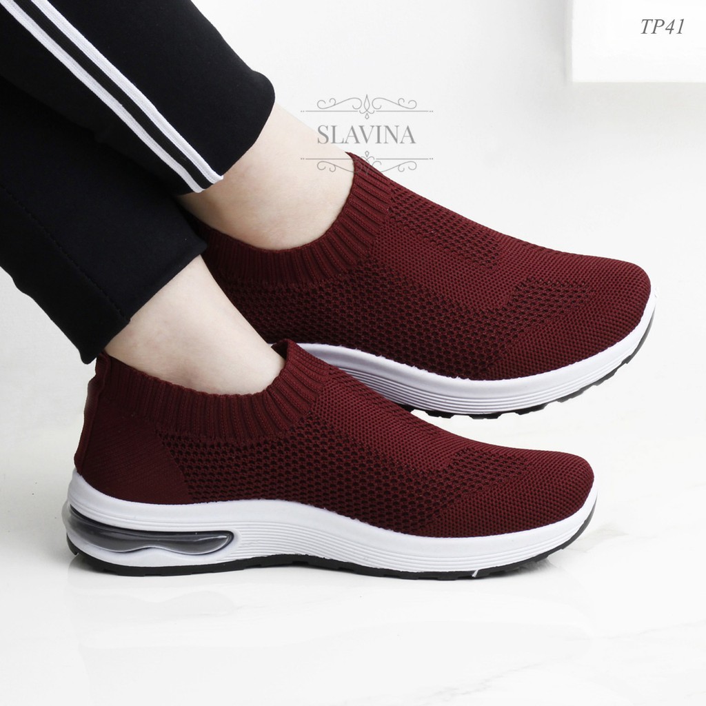 Jual Slavina Sneaker FlyKnit With Air-Boost Outsole & Sponge Insole ...