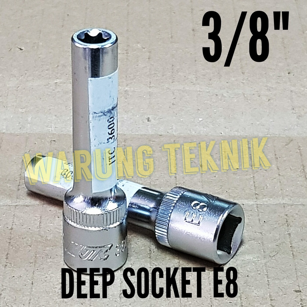 Jual JTC 360XX STAR DEEP SOCKET - KUNCI SOK BINTANG CEWEK PANJANG 3/8"DR E6 E7 E8 E10 E12 E14 ...