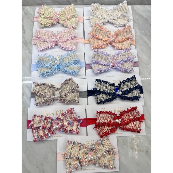 Jual headband tweed ribbon | Shopee Indonesia