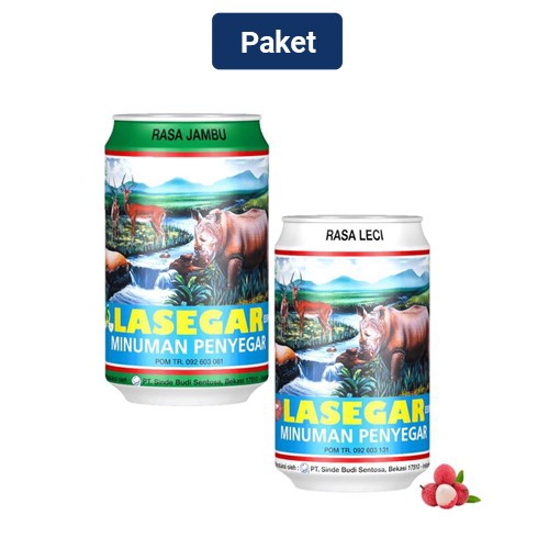 Jual Lasegar Minuman Penyegar Jambu Kaleng 320 mL + Lasegar MInuman Penyegar Leci Kaleng 320 mL ...